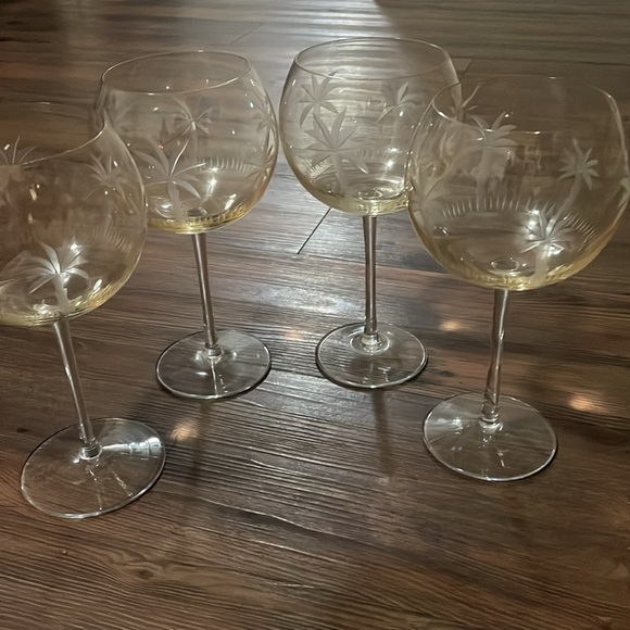 Lenox | Dining | Lenox British Colonial Amber Palm Tree Etched Balloon ...